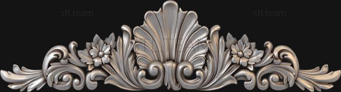 Ракушка в цветах, KORON_0031Короны 3D модель KORON_0031 для ЧПУ: STL / MAX (obj)